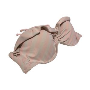 Victoria's Secret | Swim | Victoria Secret Striped Ruffle Bandeau Top ...